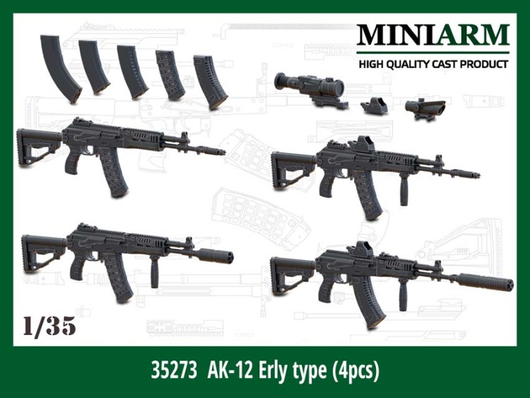 Miniarm 35273 АК-12 (ранний) 4 шт 1/35