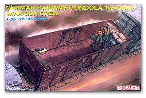 Dragon 6086 German Railway Gondola Type Ommr w/AA Gun Crew 1/35,сборные ...
