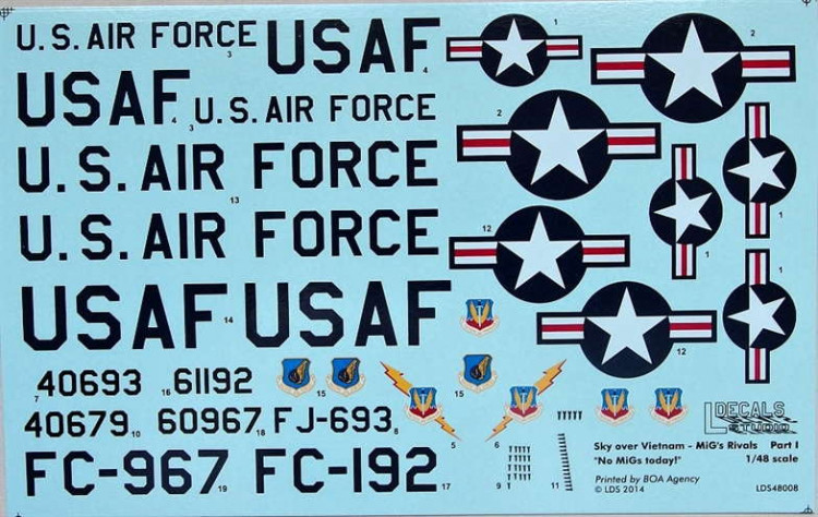 Ldecals Studio LDS48008 1/48 Decals Sky over Vietnam MiG's Rivals Part ...