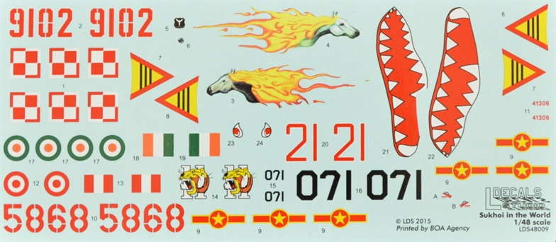 Ldecals Studio LDS48009 1/48 Decals OKB Sukhoi In The World (4x camo ...