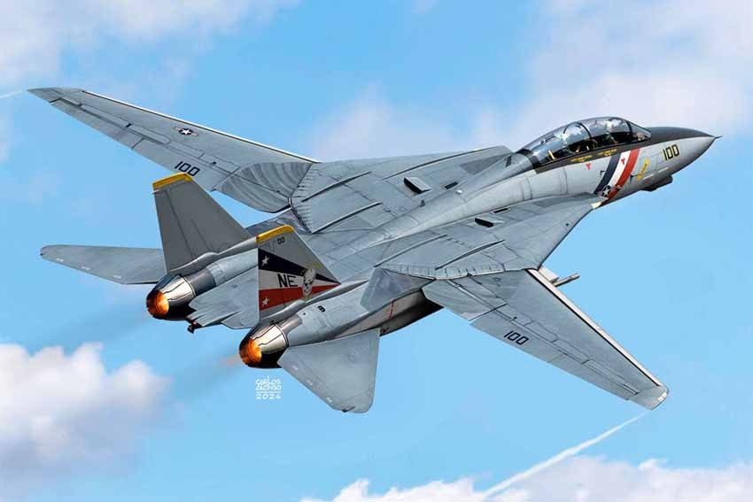 Academy 12590 Grumman F-14D Tomcat "VF-2 Bounty Hunters" Fighter ...