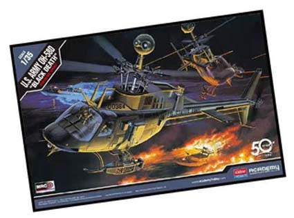 Academy 12131 Вертолёт US ARMY OH-58D "BLACK DEATH" 1/35,сборные ...