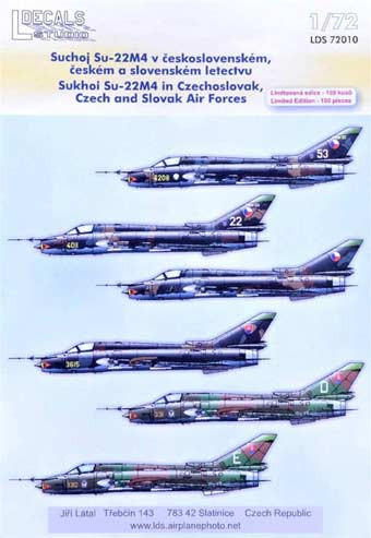 LDECALS STUDIO LDS72010 1/72 Decals Su22M4 in Czechoslovak, CZ and SK ...