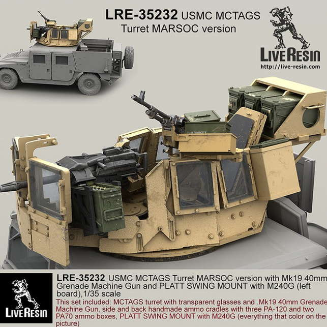 LiveResin LRE35232 MCTAGS - Marine Corps Transparent Armored Gun Shield ...