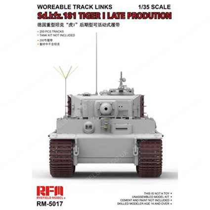 RFM Model RM-5017 Workable Track Links For Tiger I Late Production 1/35 ...
