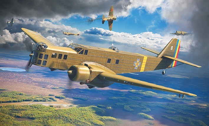 Frrom-Azur FR0057 Bloch MB.210 Nr 8, escadrila 82, Erculesti, Rumania ...